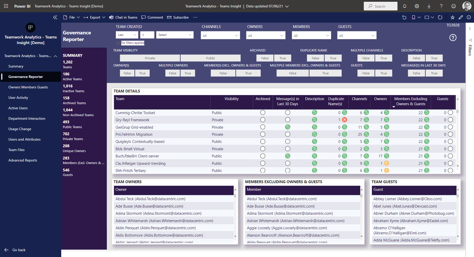 Governance Reporter – Nasstar Software Documentation